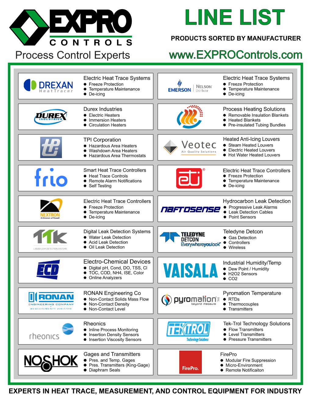 Product Lines - EXPRO Controls